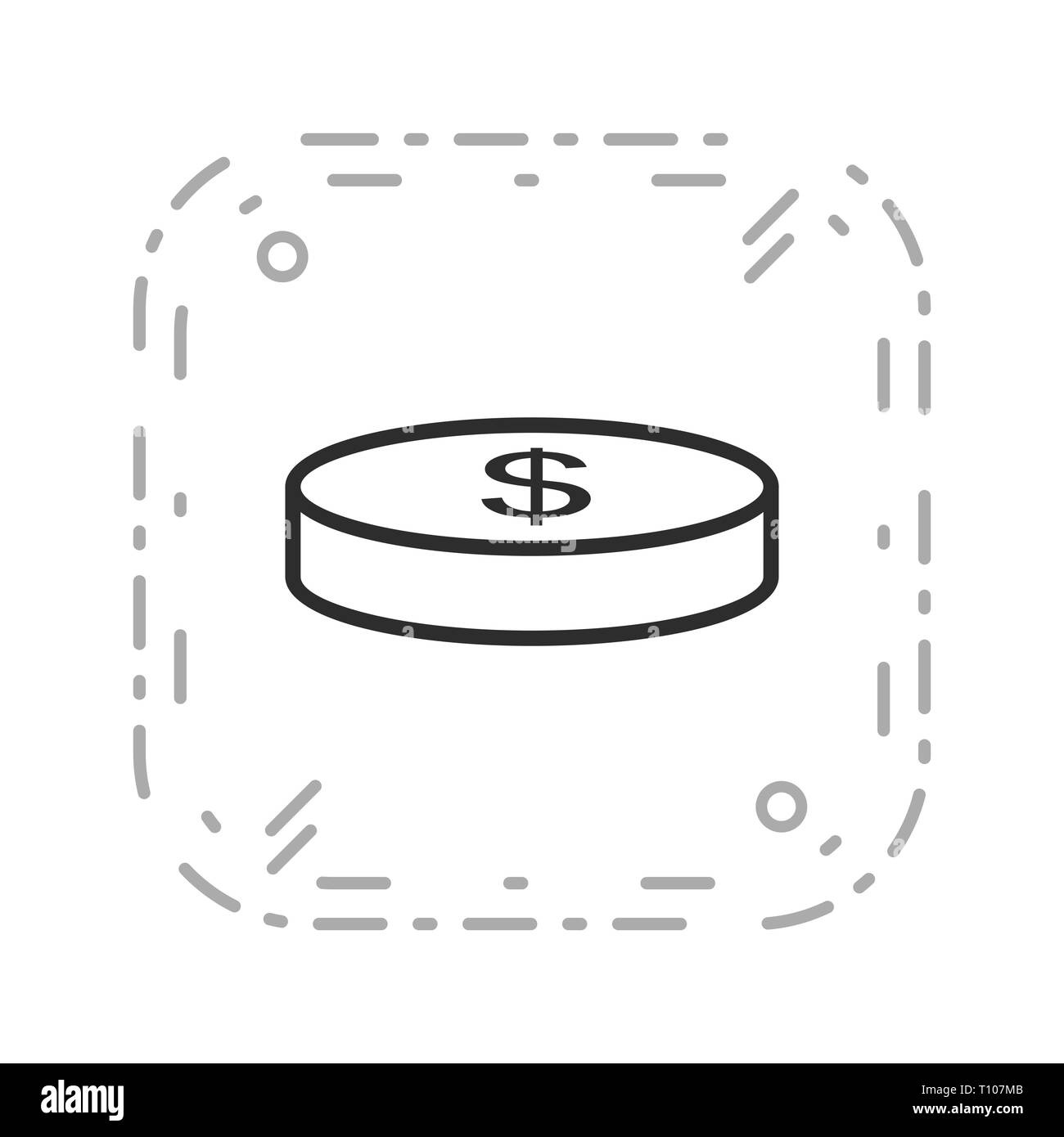 Illustration Coin Icon Stock Photo - Alamy