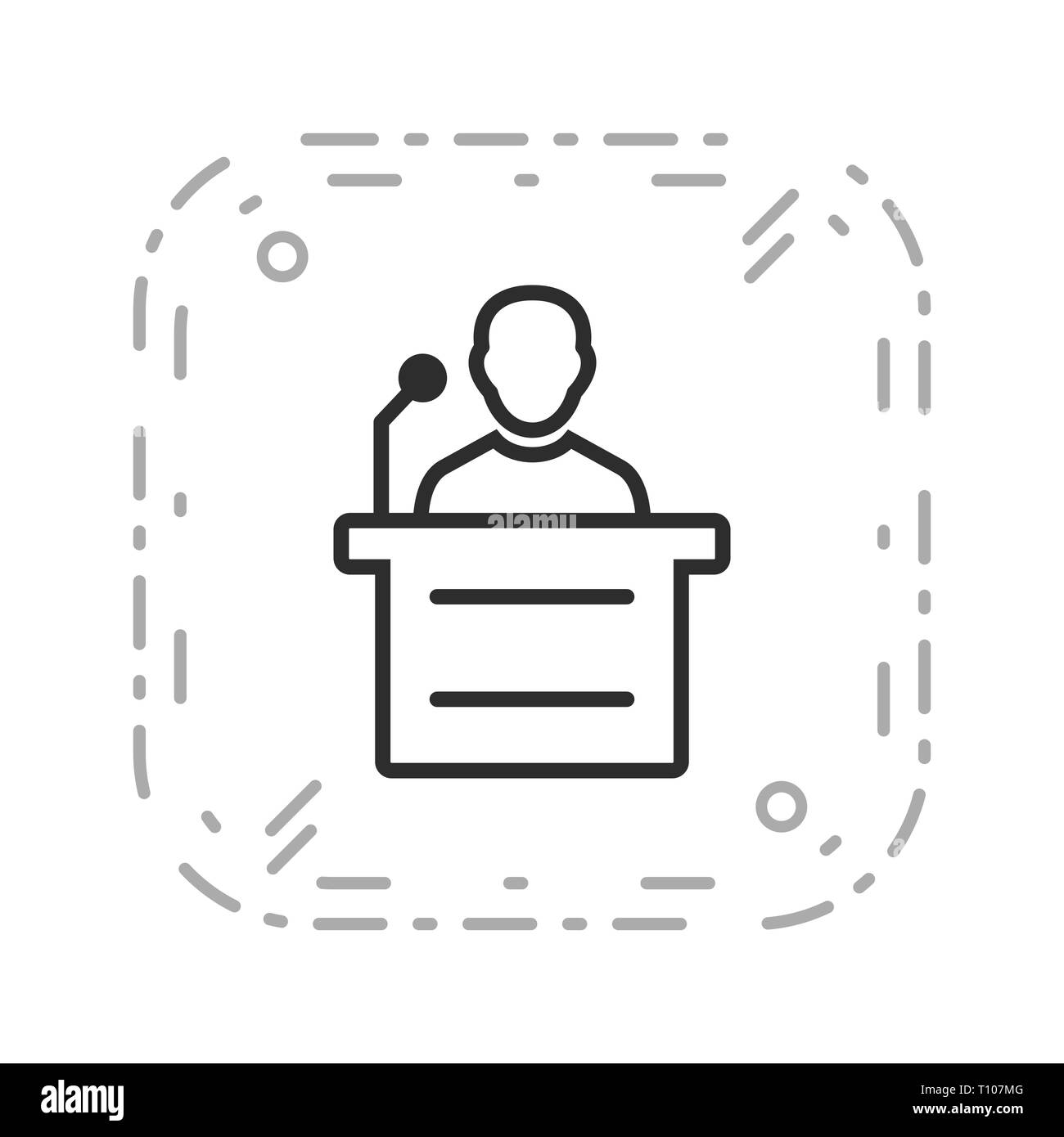 Illustration Speech Icon Stock Photo - Alamy