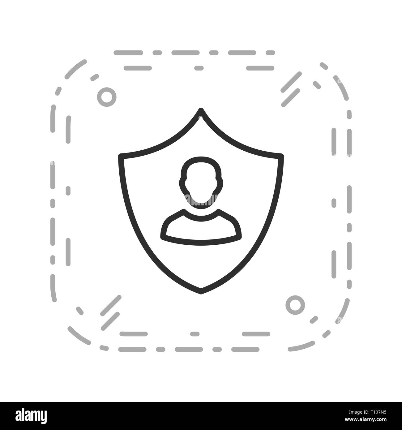 Illustration Business Protection Icon Stock Photo - Alamy