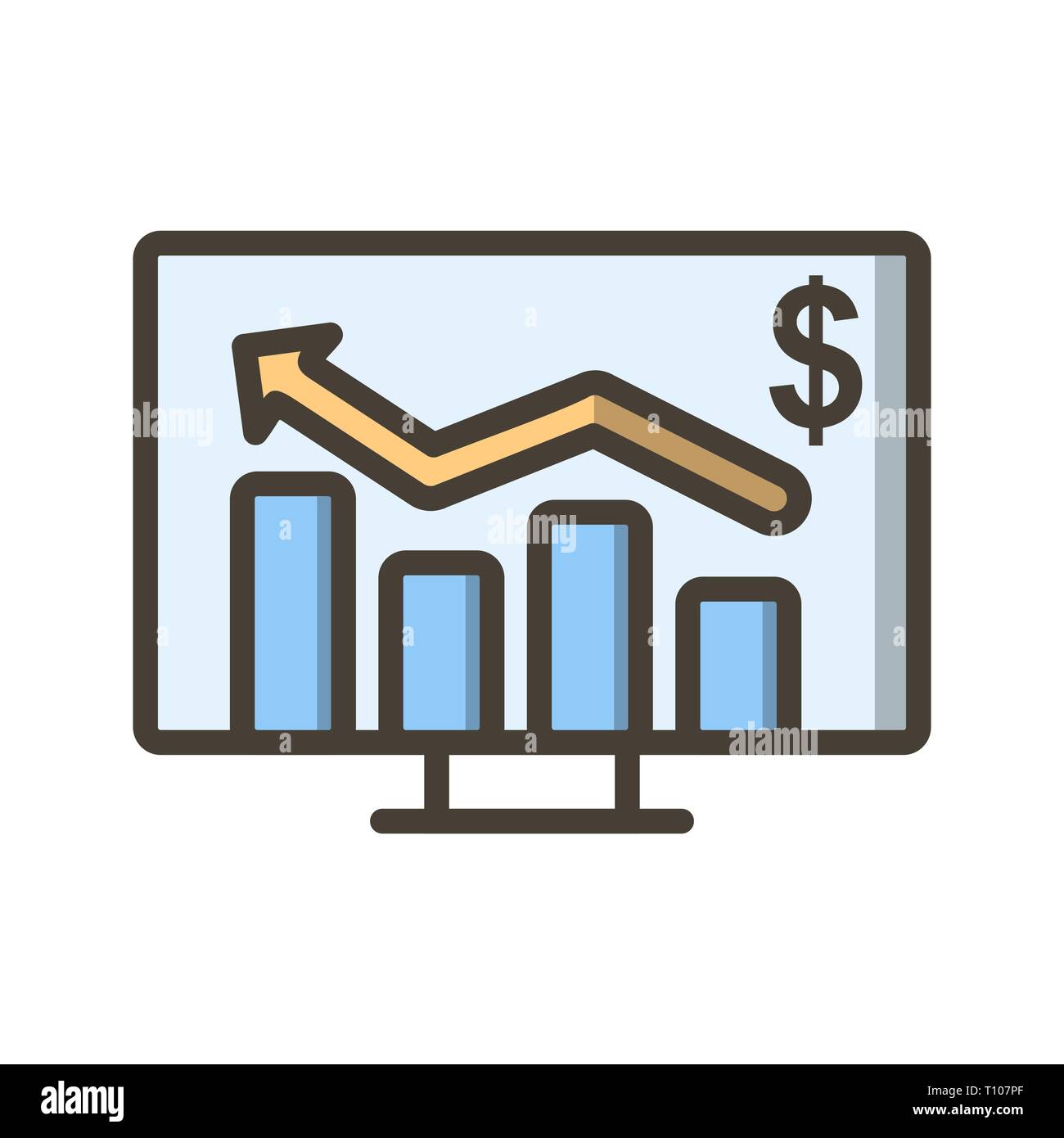 Illustration Business Chart Icon Stock Photo - Alamy