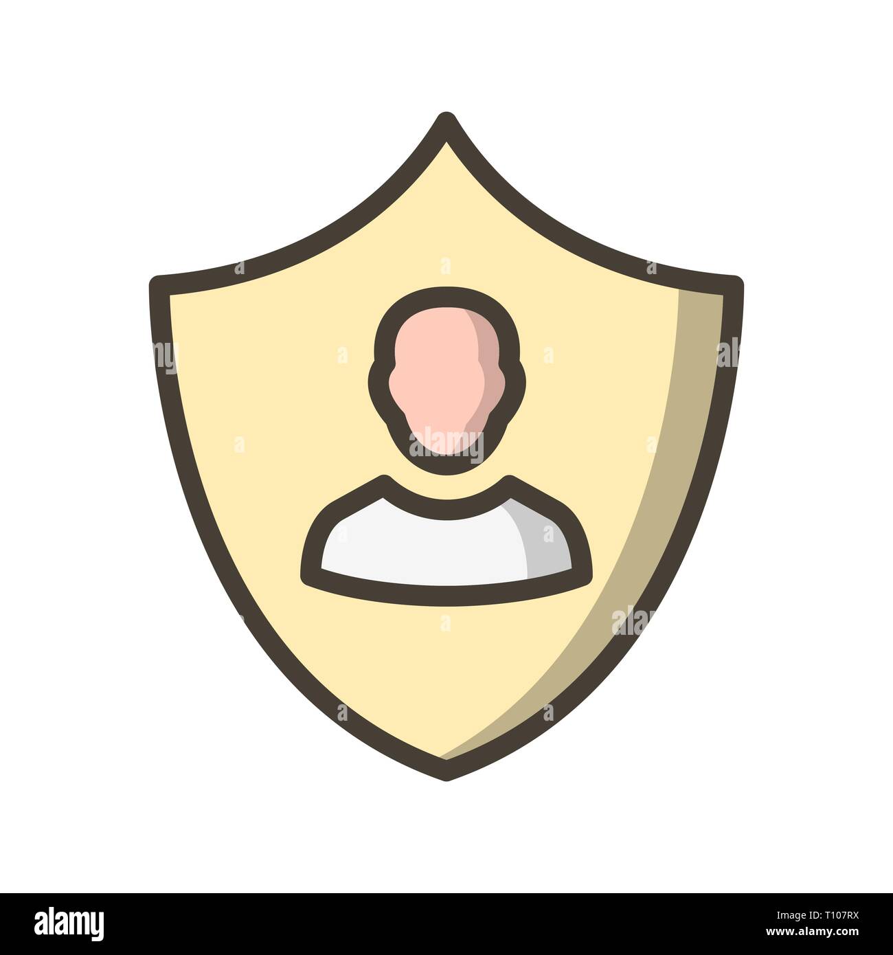 Illustration Business Protection Icon Stock Photo - Alamy