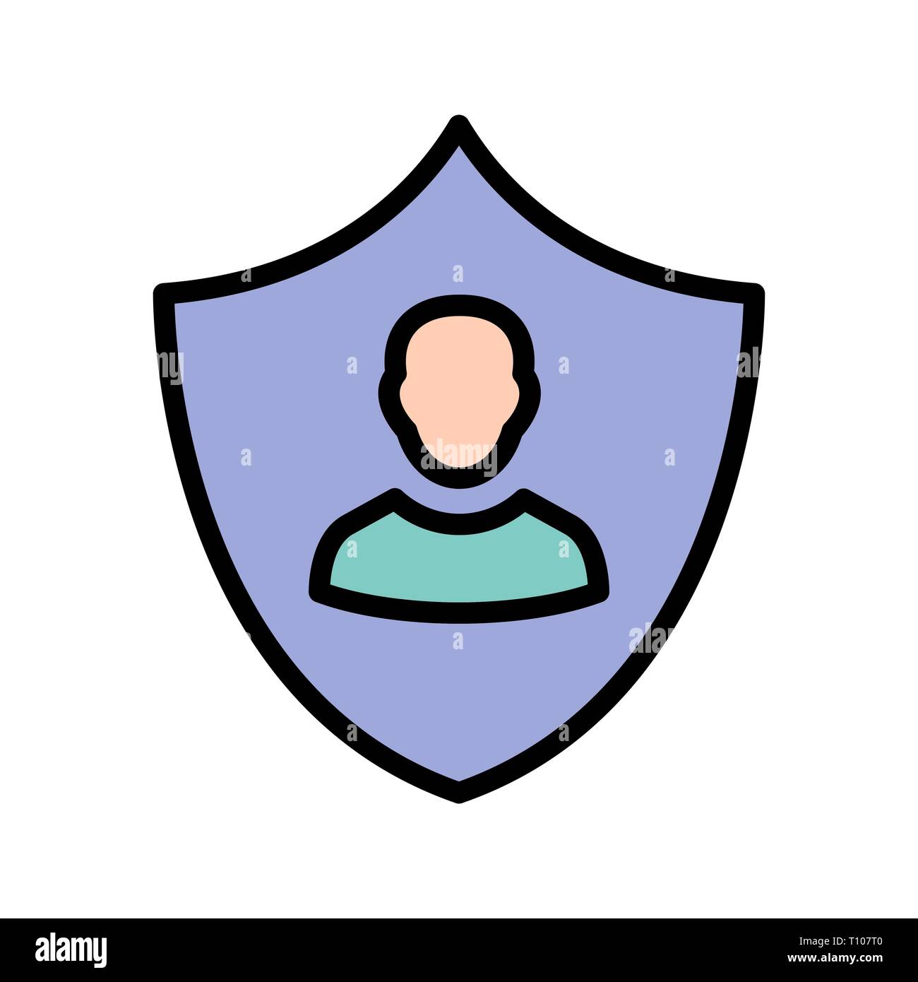 Illustration Business Protection Icon Stock Photo - Alamy
