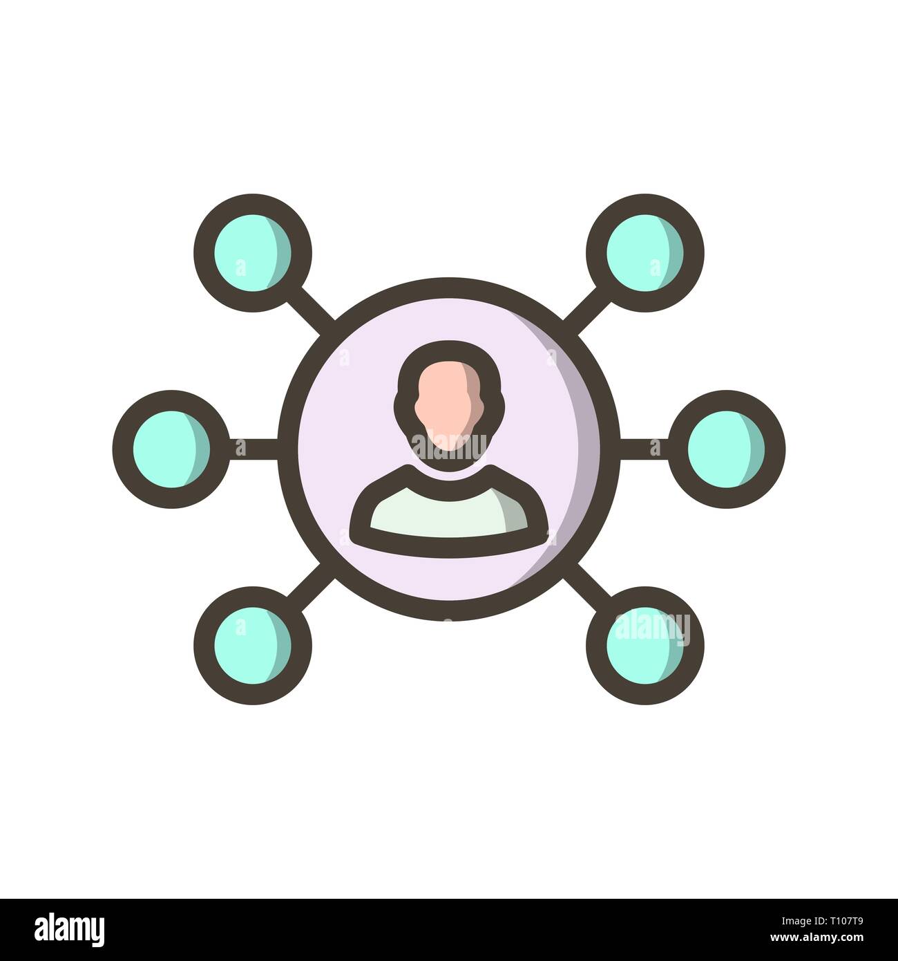 Illustration Sharing Icon Stock Photo - Alamy