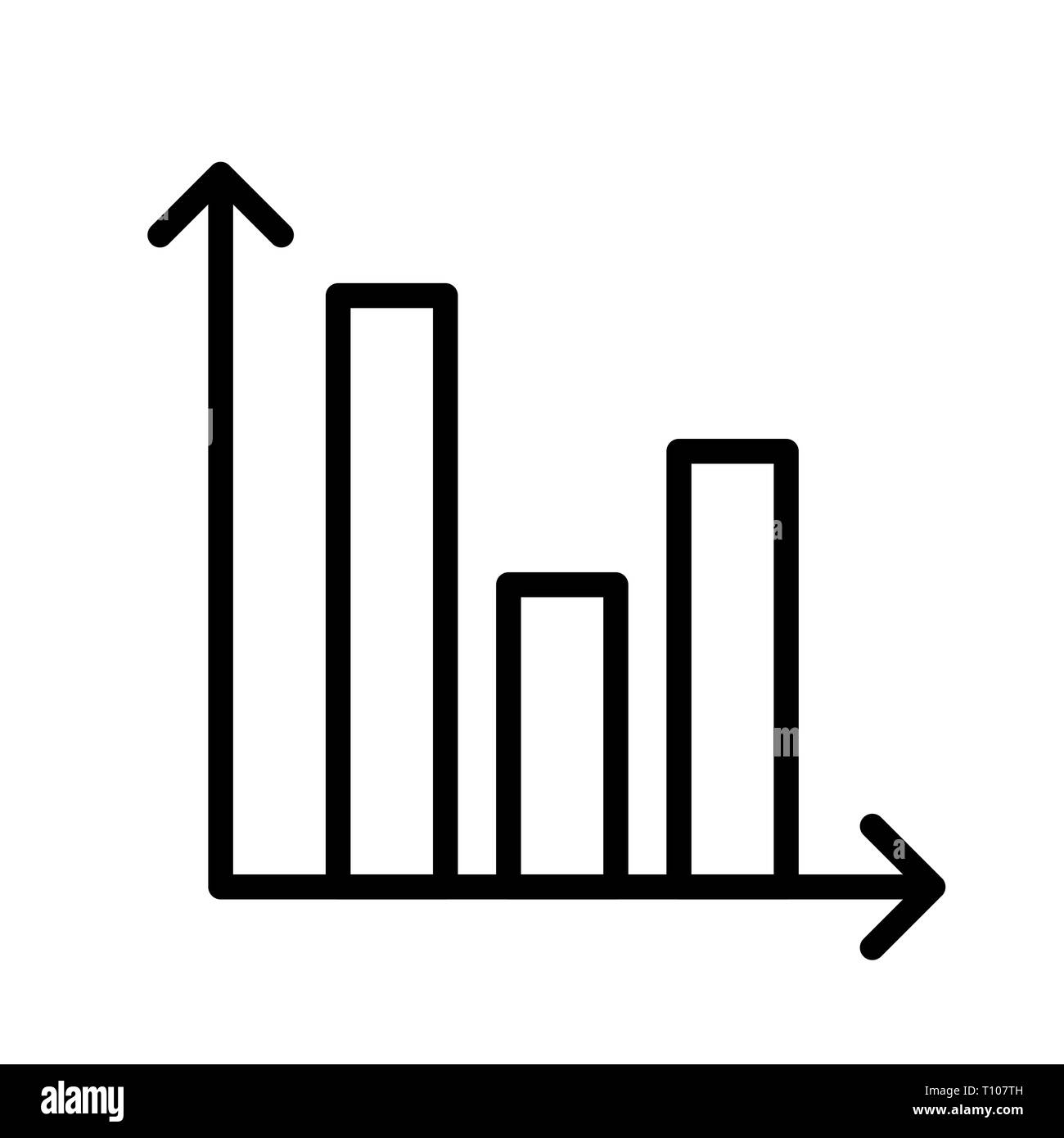 Illustration Bar Chart Icon Stock Photo - Alamy