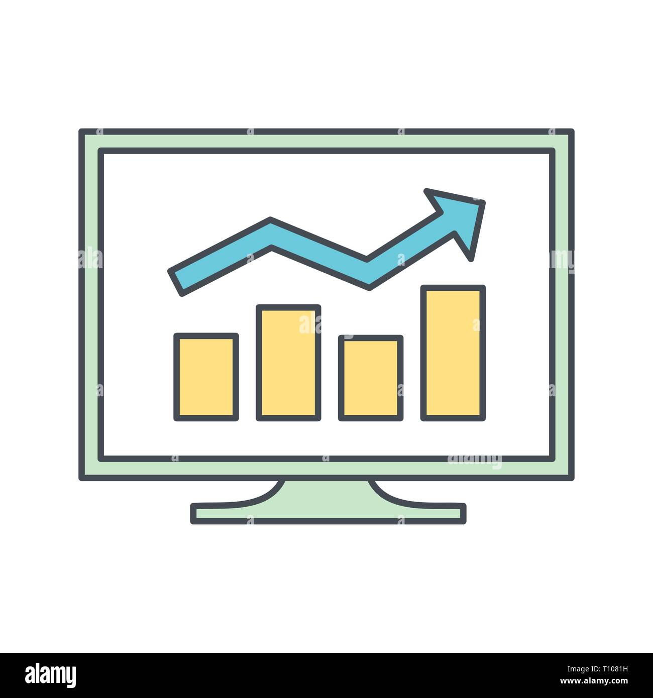 Illustration Business Chart Icon Stock Photo - Alamy