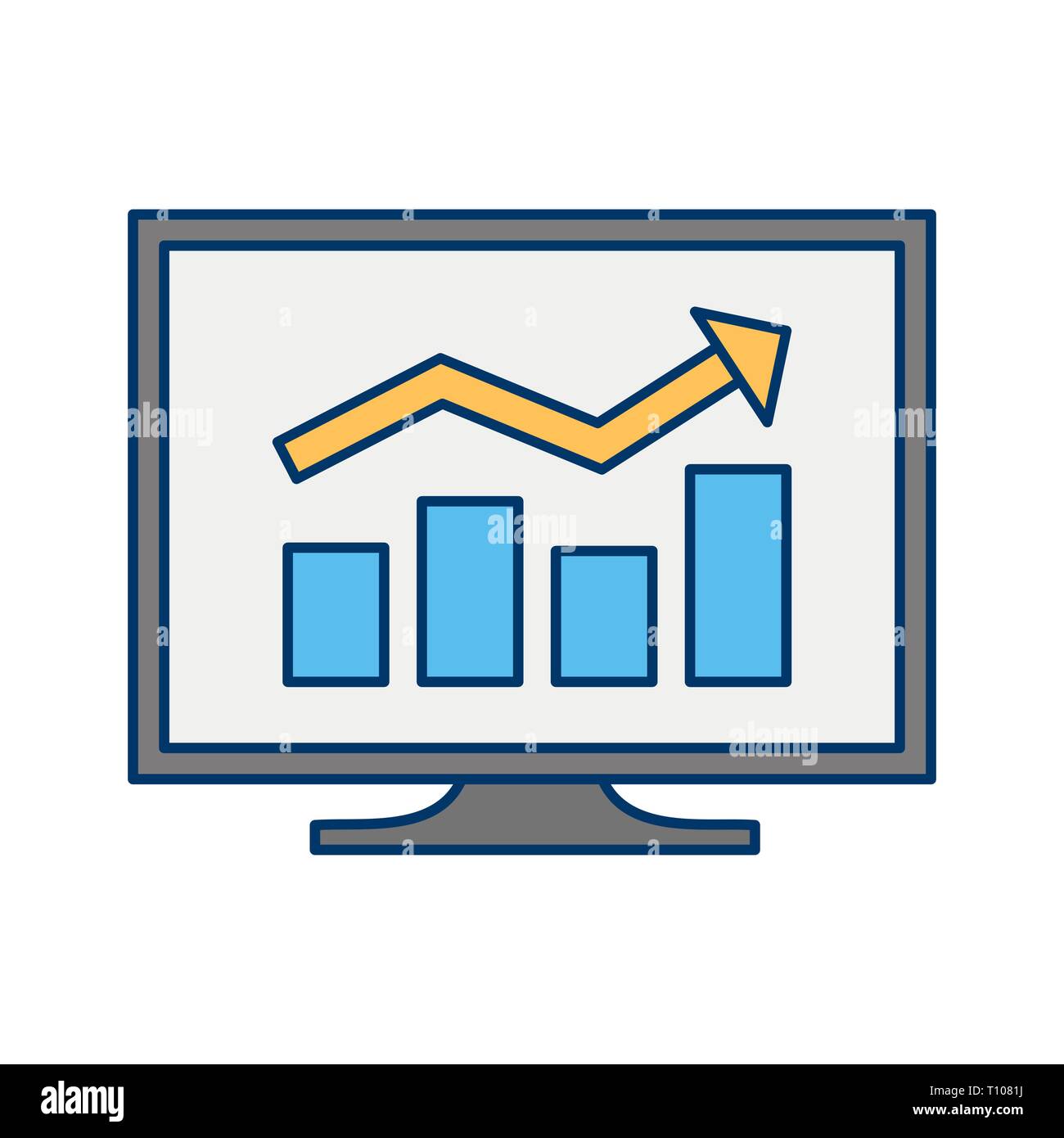 Illustration Business Chart Icon Stock Photo - Alamy