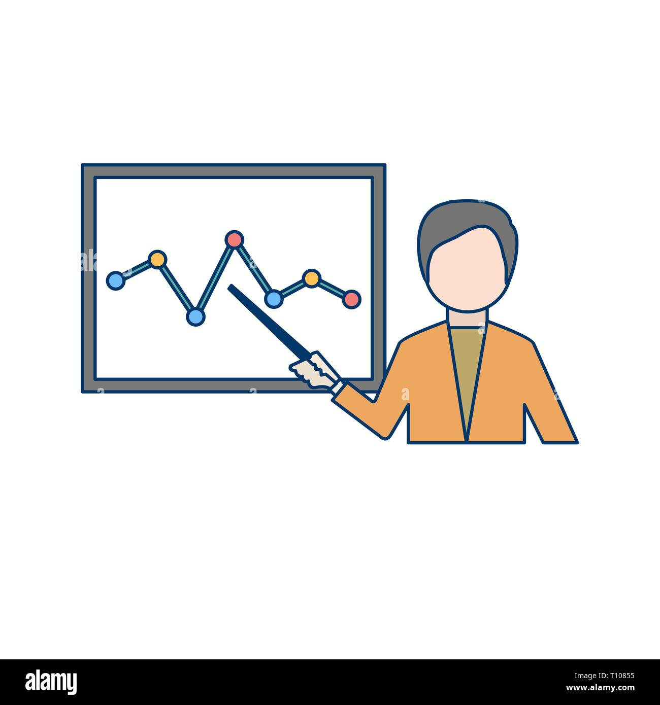Illustration Presentation Icon Stock Photo - Alamy