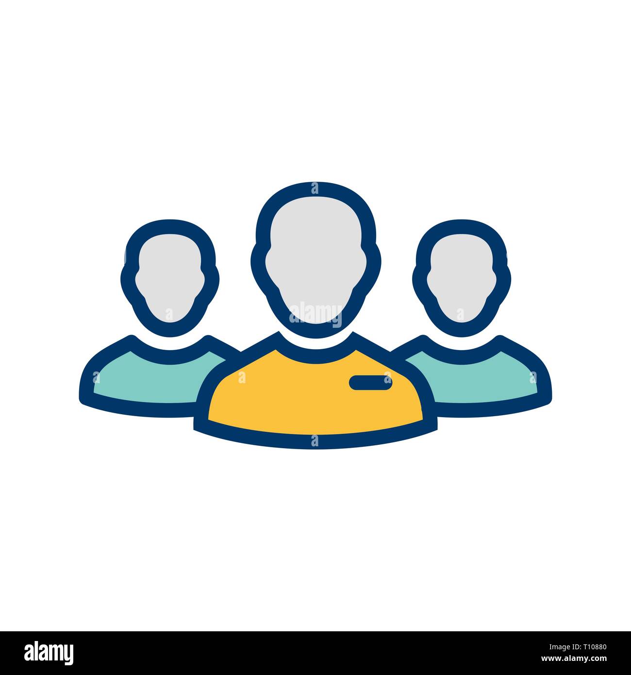 Illustration Leader of Group Icon Stock Photo - Alamy
