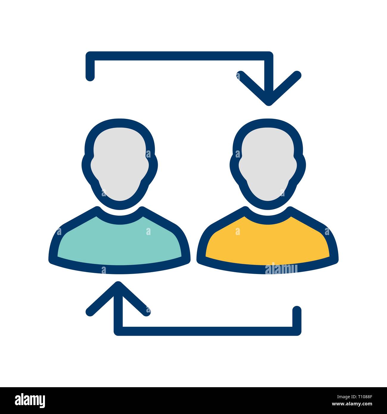 Illustration Exchange Icon Stock Photo - Alamy