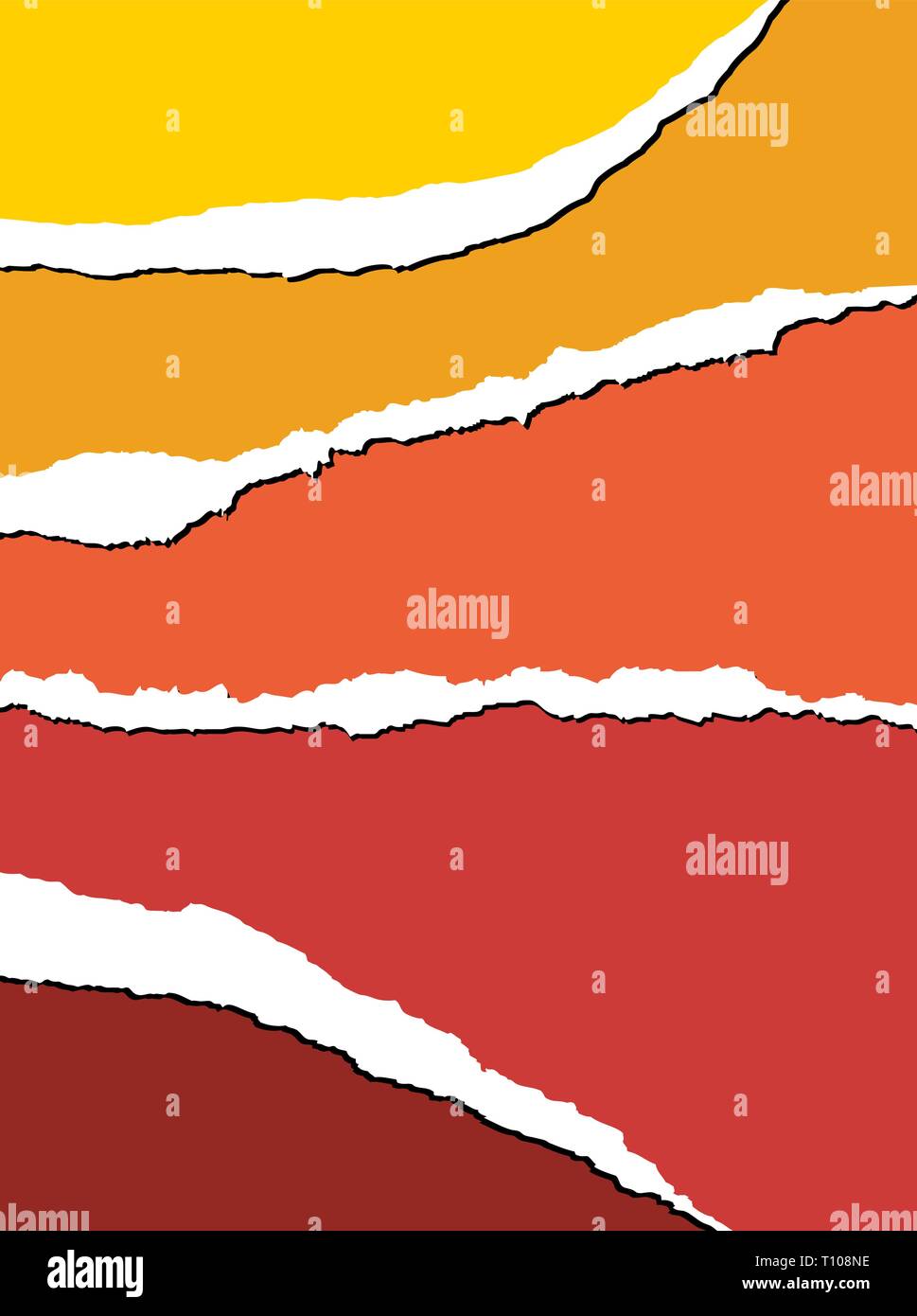 Tear paper - abstract background with warm colors Stock Vector Image ...