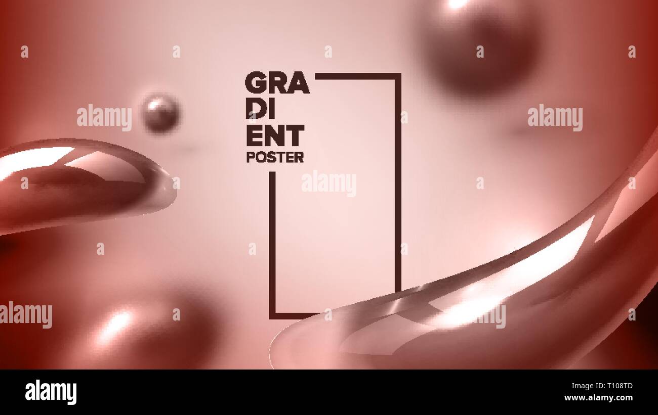 Abstract Liquid Fluid Background Vector. Identity Shape Composition ...