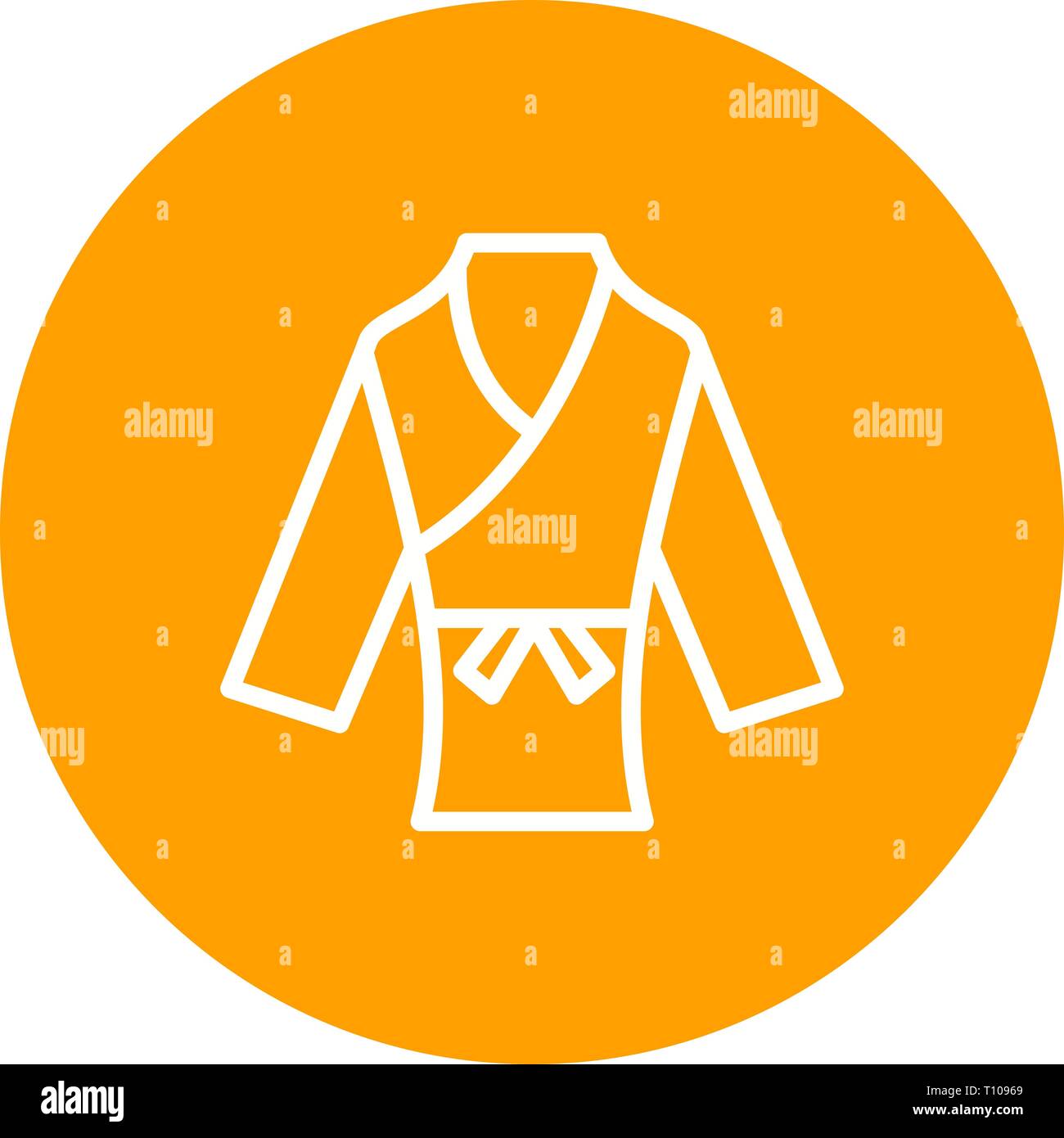 Illustration Karate Icon Stock Photo - Alamy