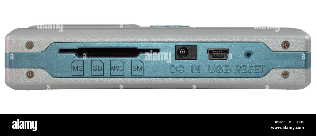 Multi-card reader with hdd data bank - isolated on white background ...