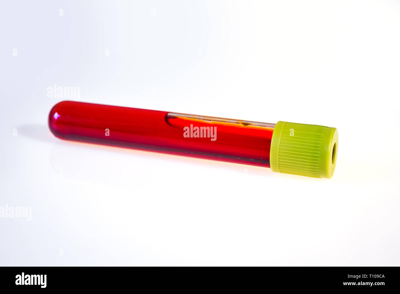Blood test tube isolated on white background Stock Photo - Alamy