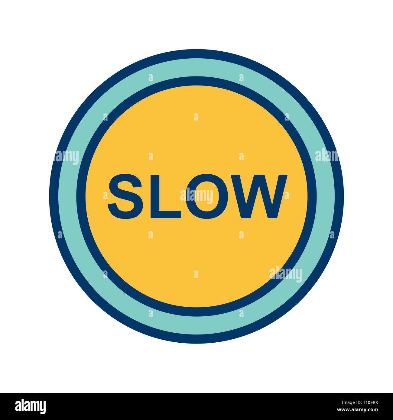 Illustration Slow Icon Stock Photo - Alamy