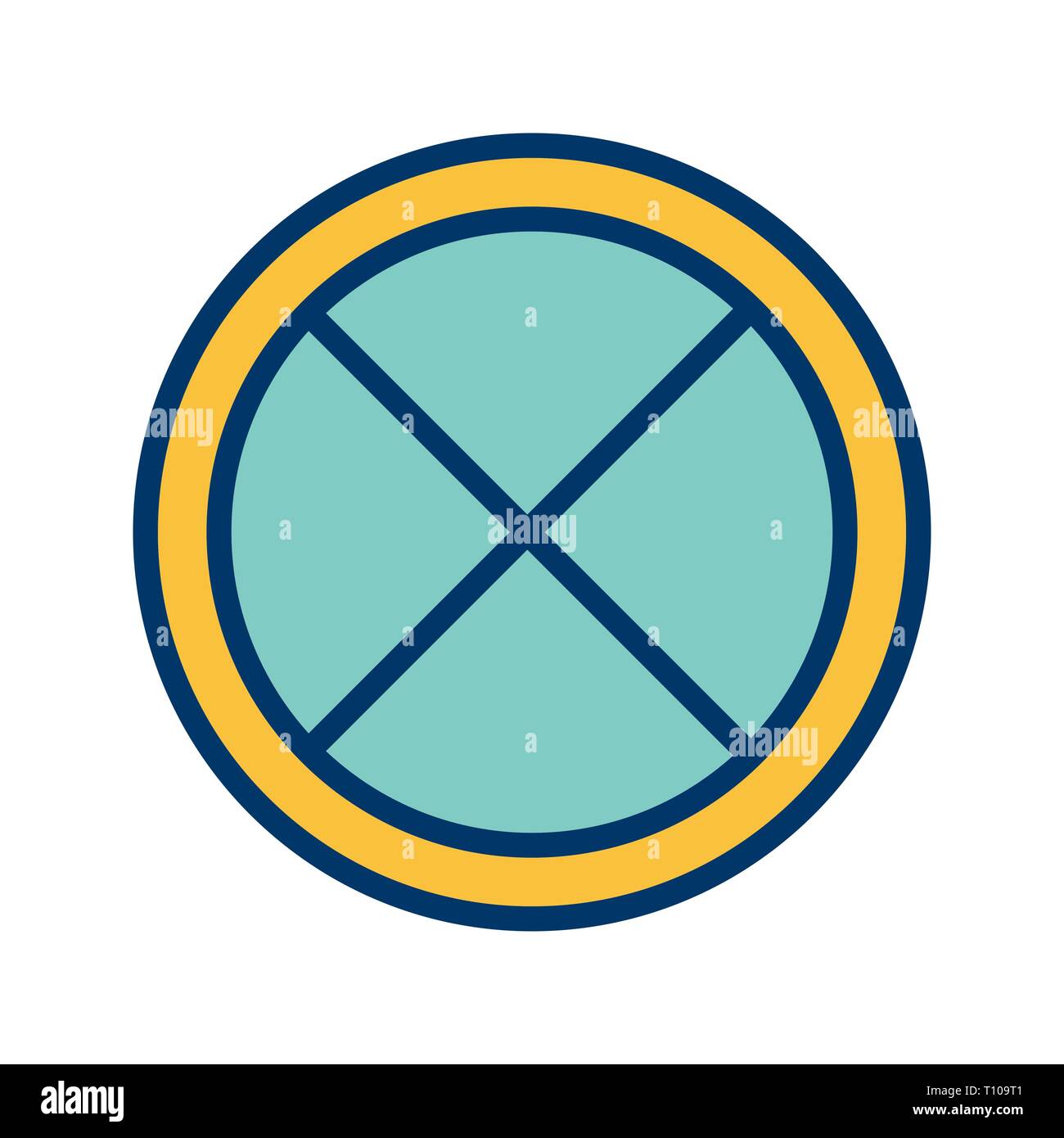 Illustration Road Closed Icon Stock Photo - Alamy