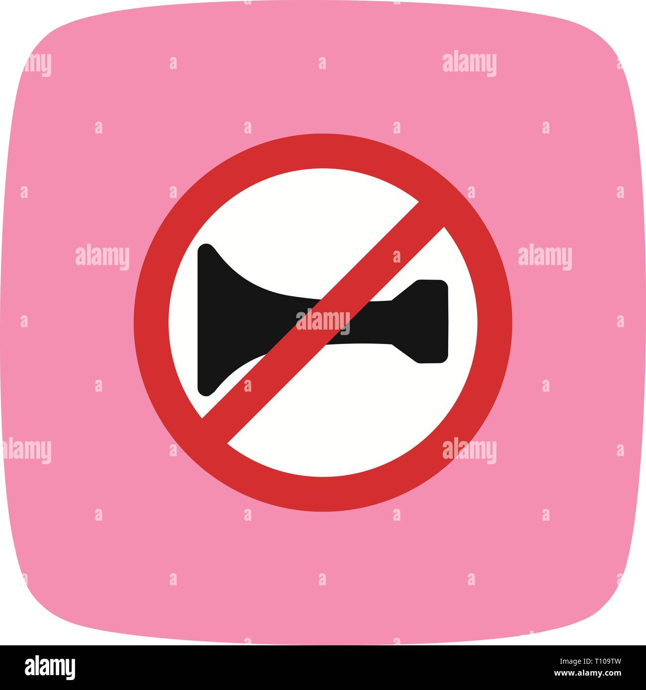 Illustration Audible warning devices prohibited Icon Stock Photo - Alamy