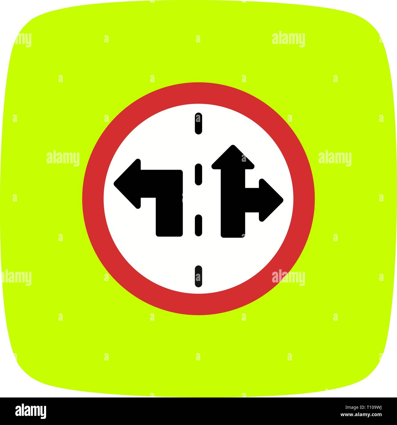 Illustration Lane control sign Icon Stock Photo - Alamy