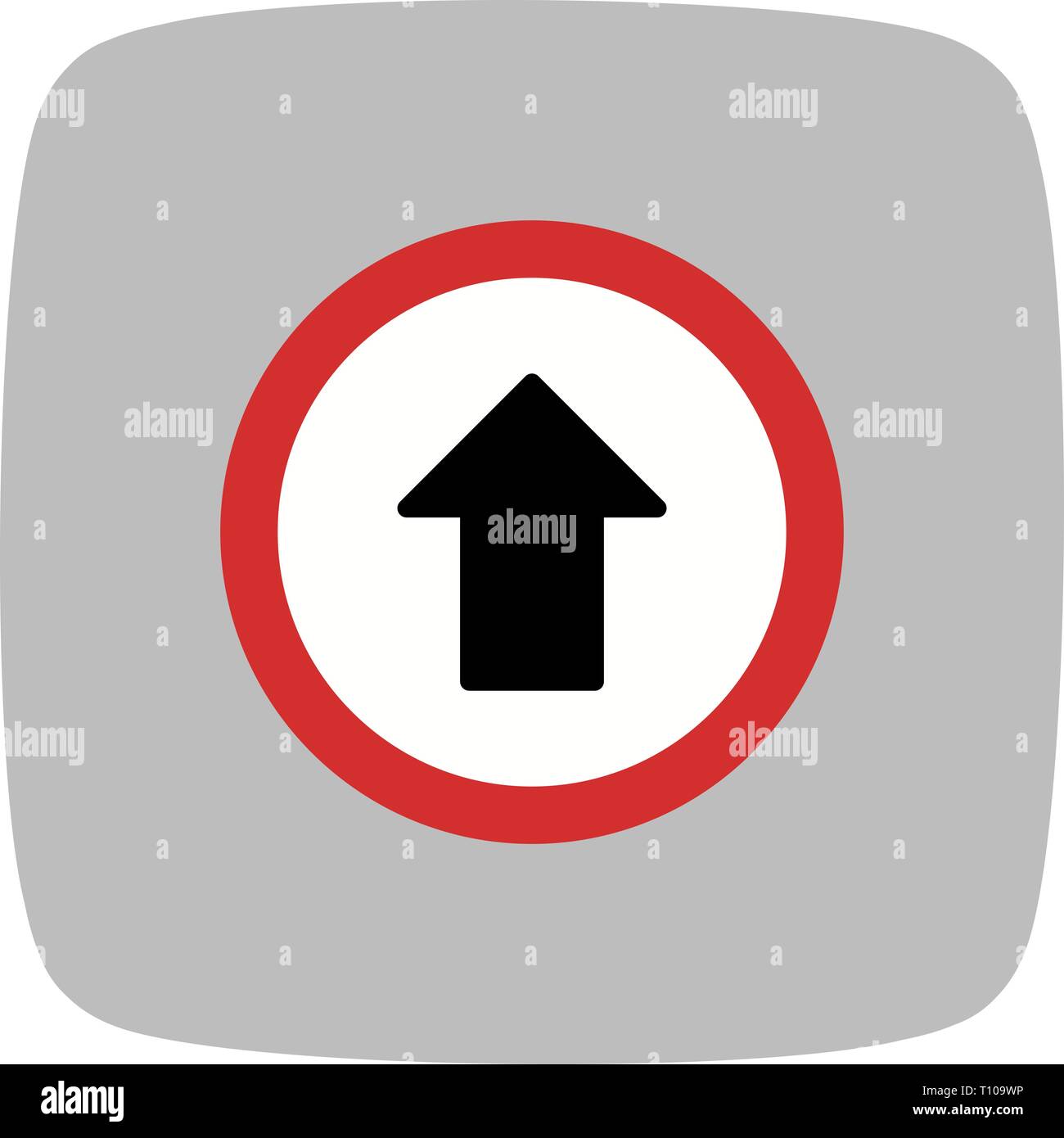 Illustration Go straight ahead Icon Stock Photo - Alamy