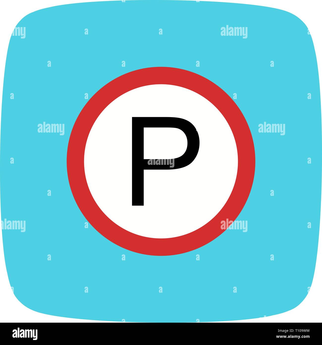 Illustration Parking Icon Stock Photo - Alamy