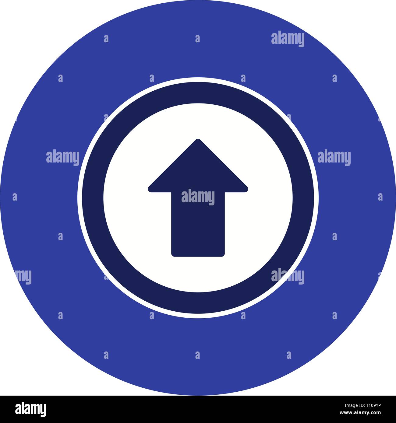 Illustration Go straight ahead Icon Stock Photo - Alamy