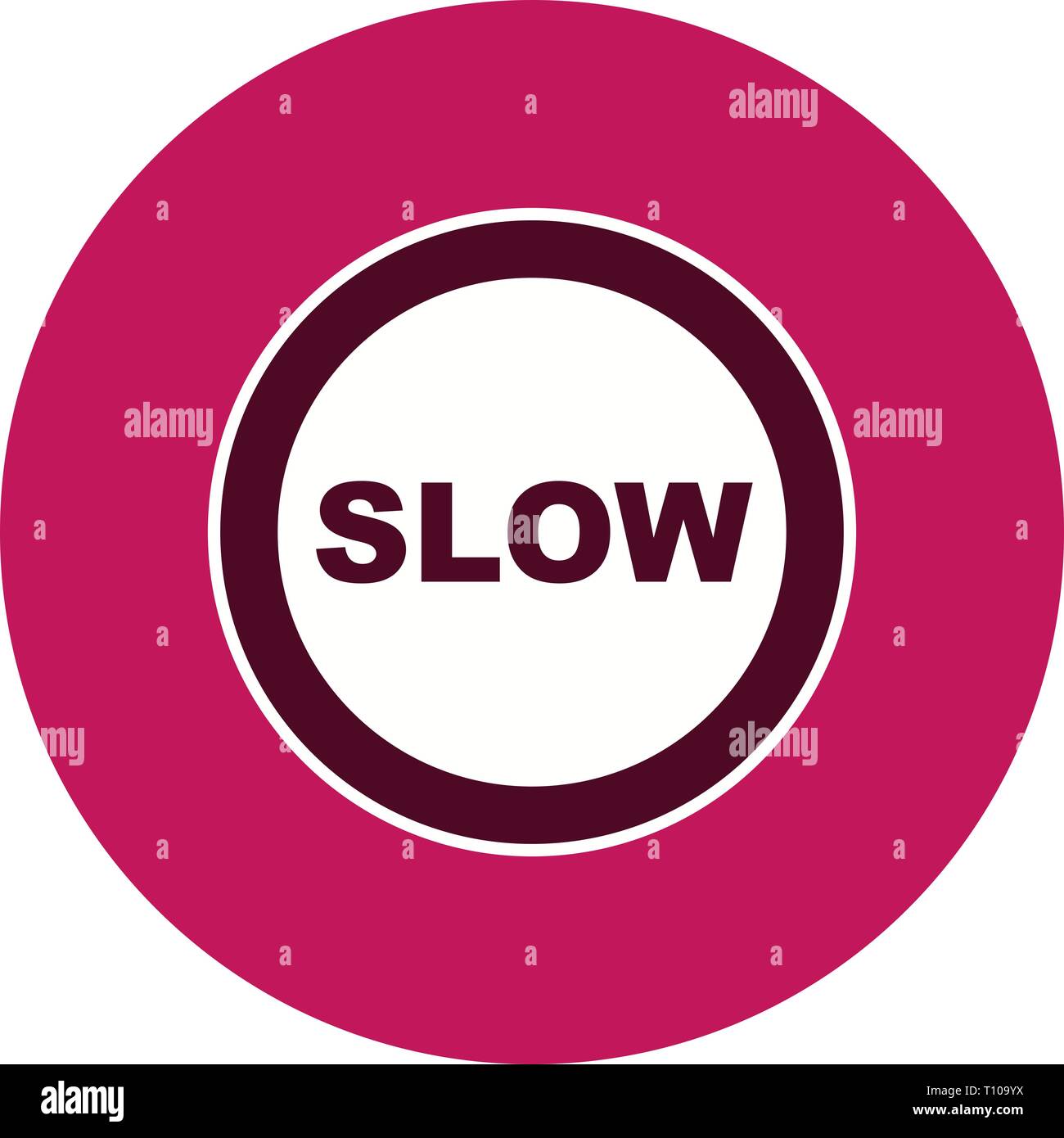 Illustration Slow Icon Stock Photo - Alamy