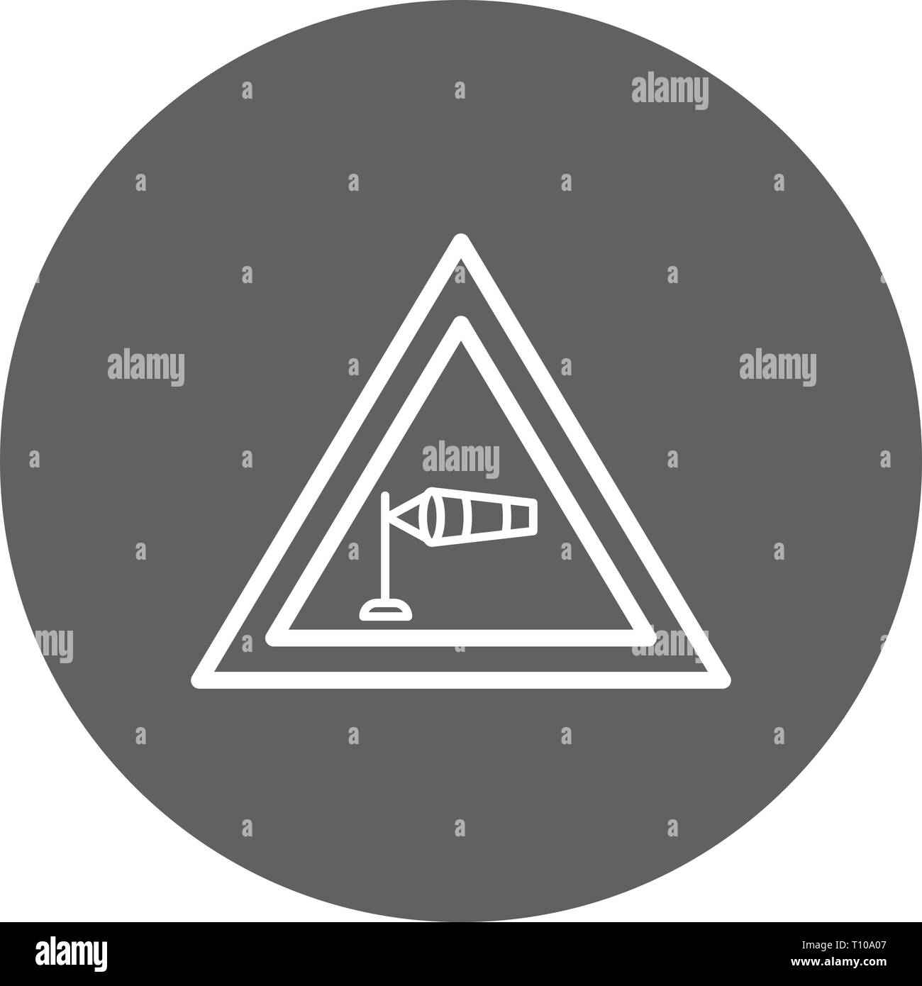 Illustration Strong cross wind Icon Stock Photo - Alamy