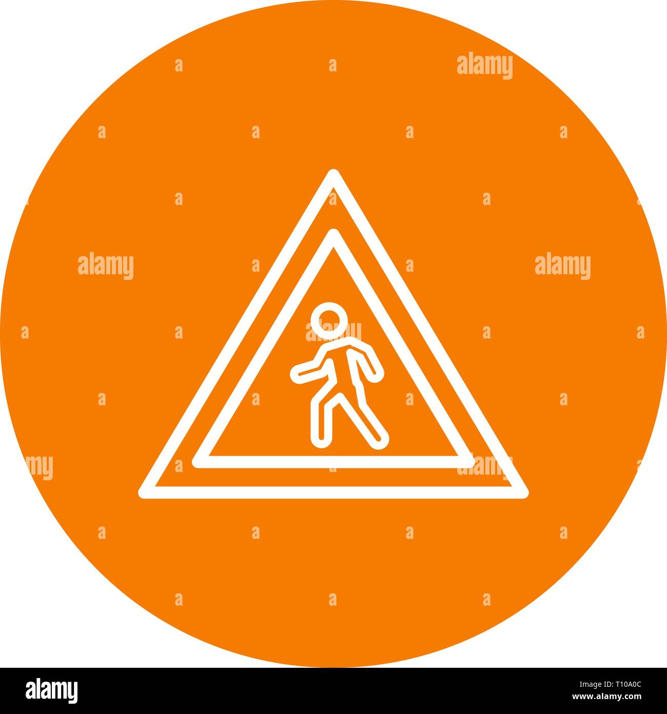 Illustration Pedestrian crossing Icon Stock Photo - Alamy