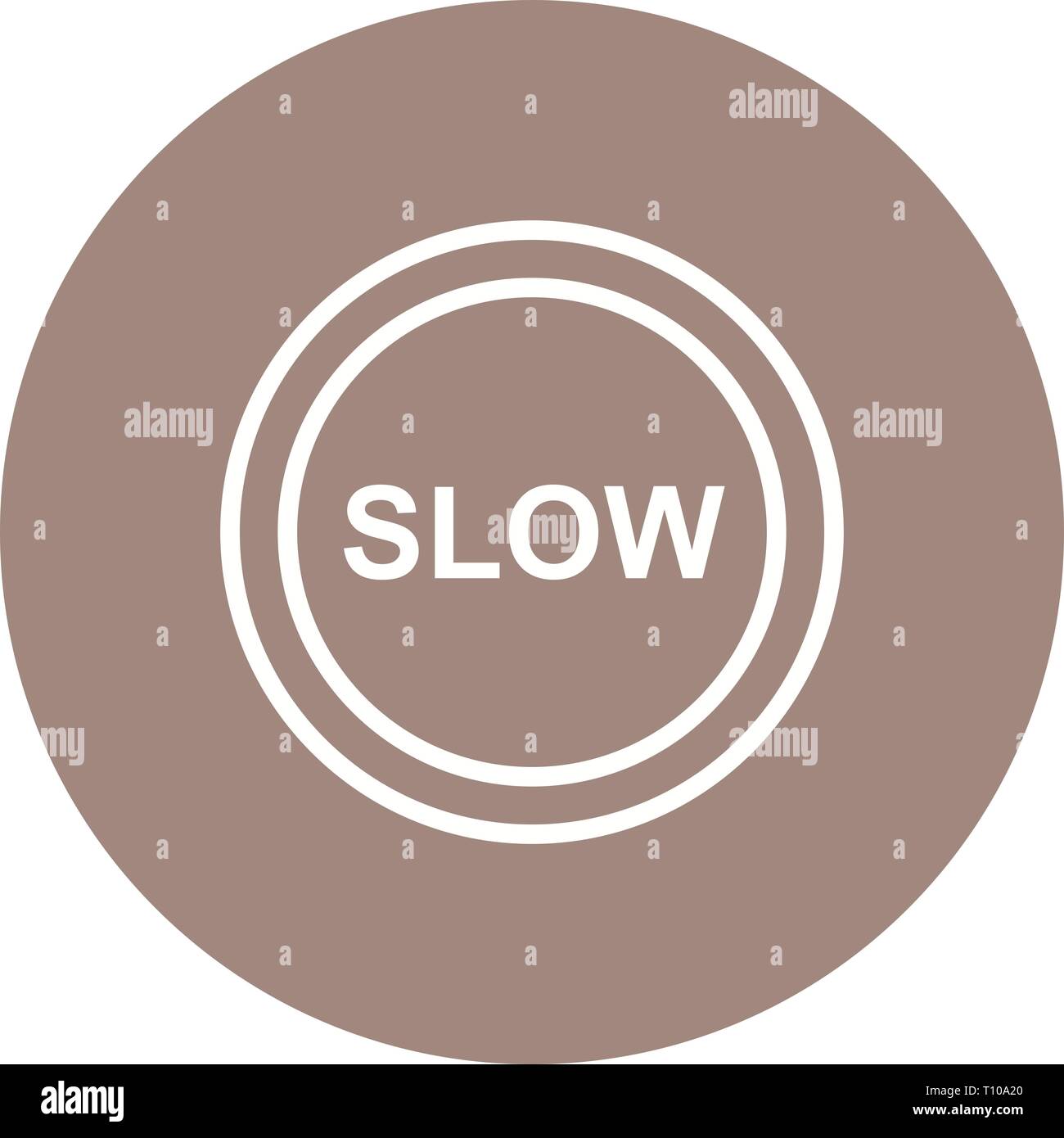 Illustration Slow Icon Stock Photo - Alamy