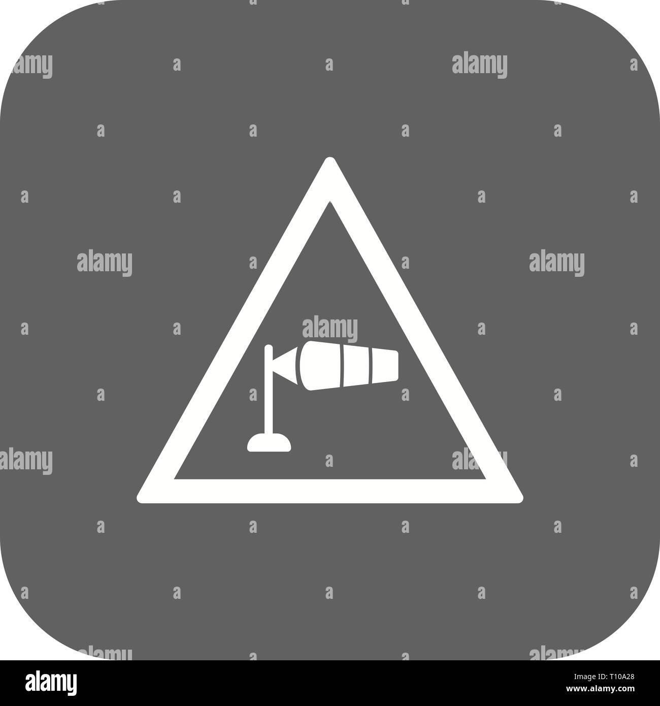 Illustration Strong cross wind Icon Stock Photo - Alamy