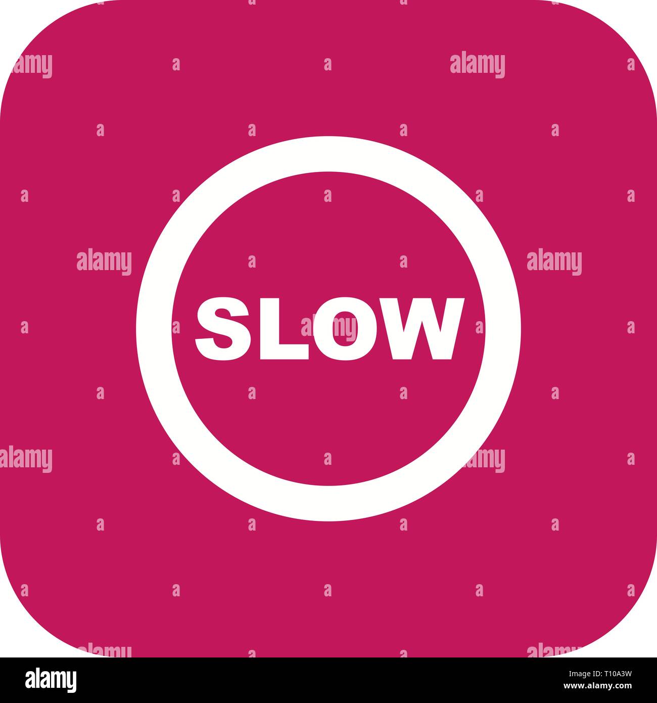 Illustration Slow Icon Stock Photo - Alamy