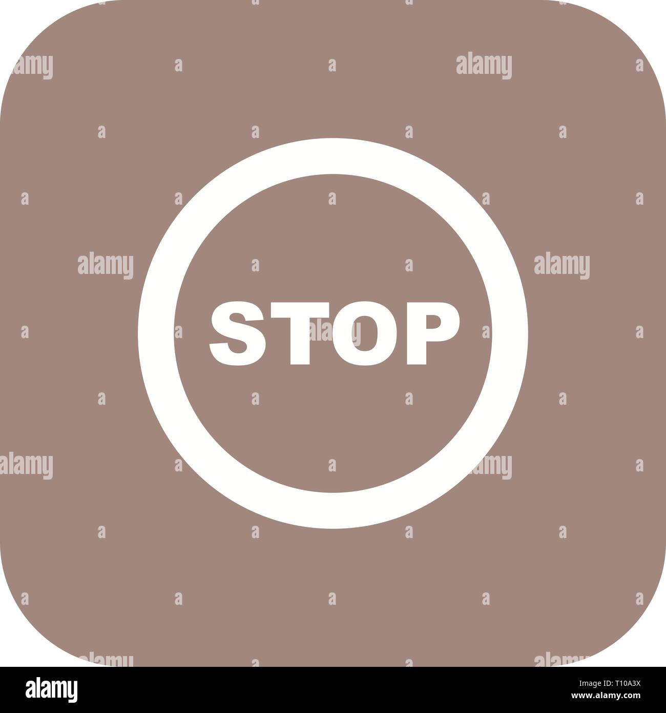 Illustration Stop Icon Stock Photo - Alamy