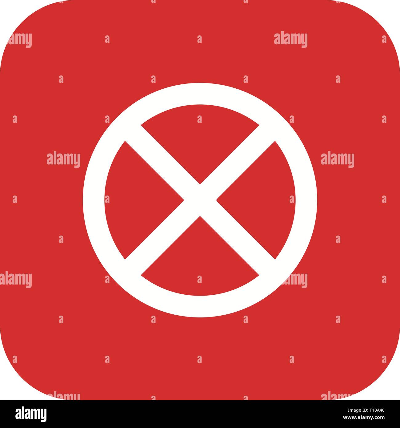 Illustration Road Closed Icon Stock Photo - Alamy