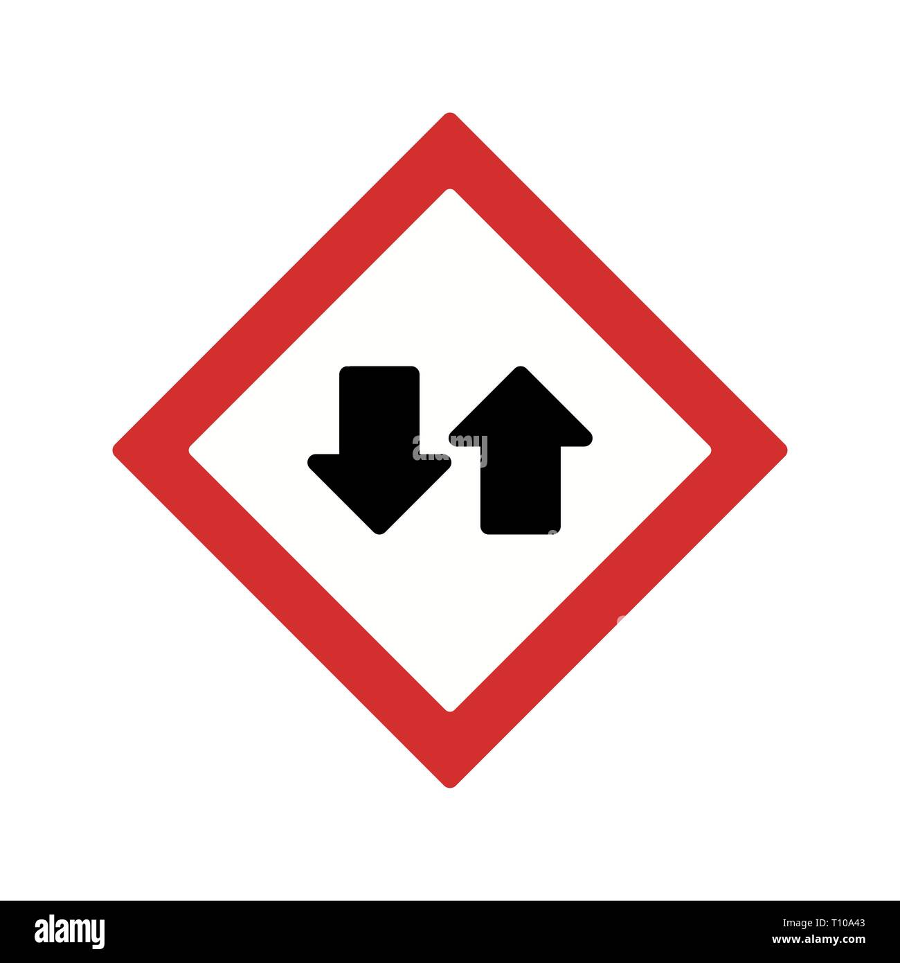 Two way traffic icon Cut Out Stock Images & Pictures - Alamy