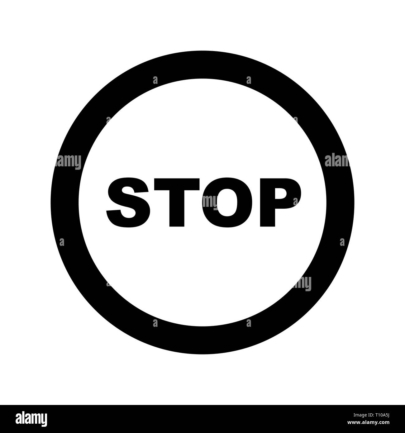 Illustration Stop Icon Stock Photo - Alamy