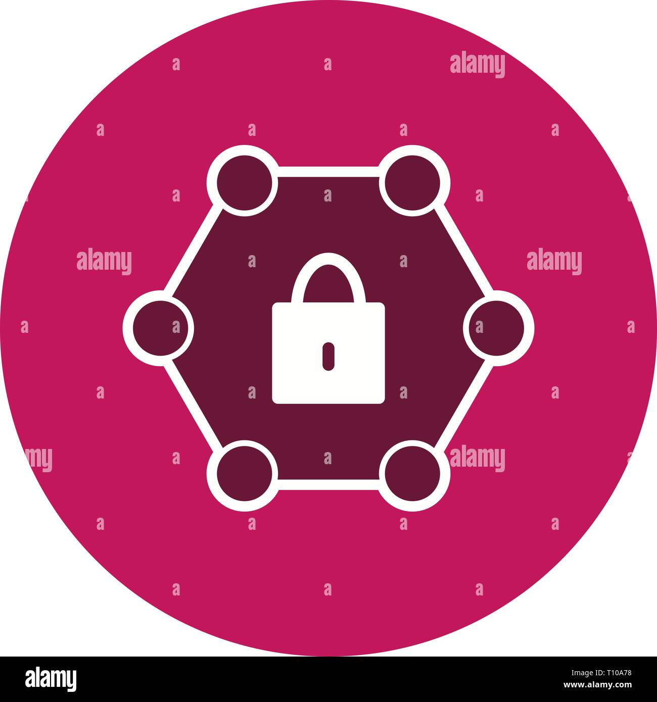 Vector Protected Network Icon Stock Photo - Alamy