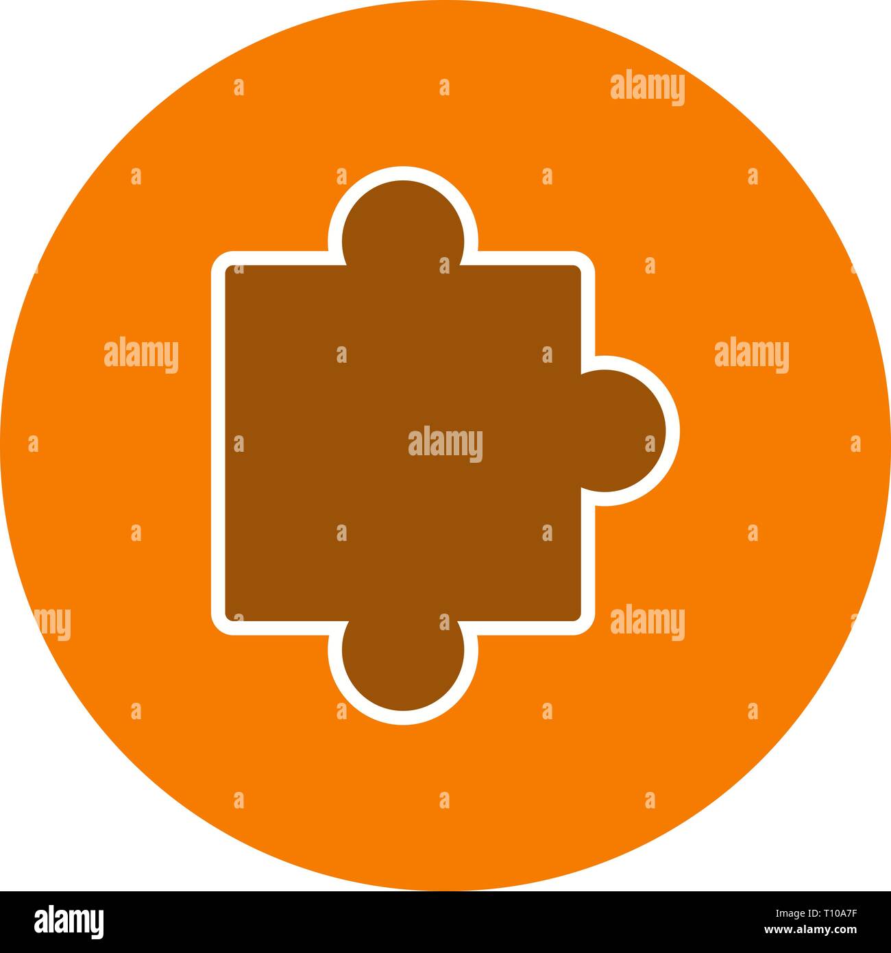 Vector Puzzle Piece Icon Stock Photo - Alamy