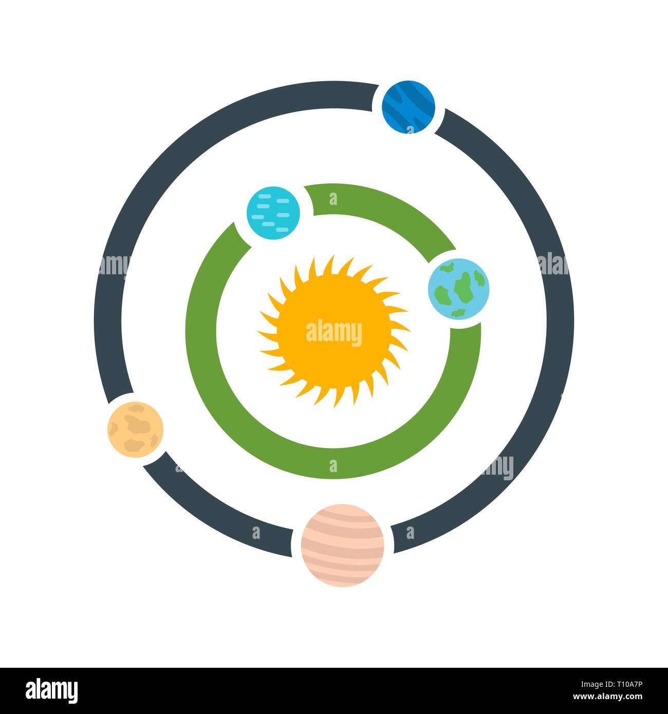 Illustration Solar System Icon Stock Photo - Alamy