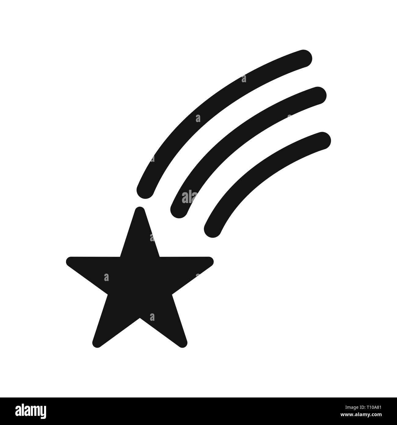Illustration Falling Star Icon Stock Photo - Alamy