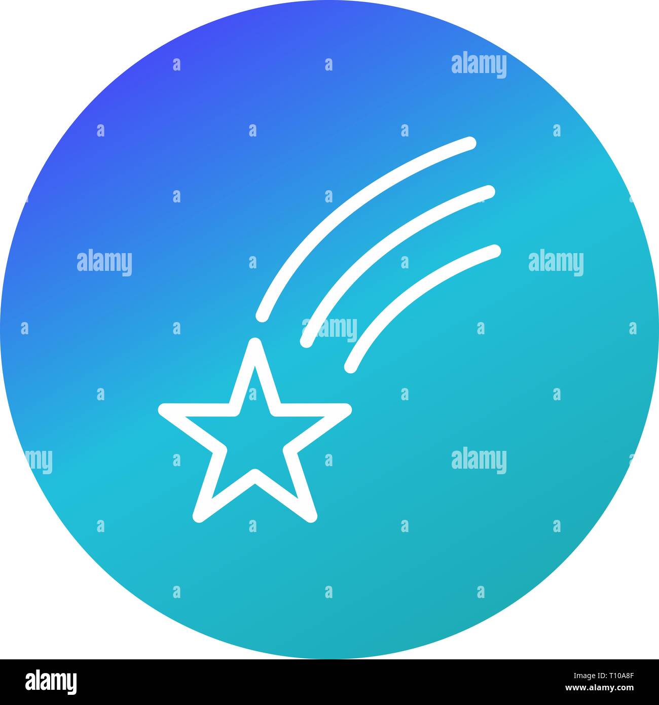 Illustration Falling Star Icon Stock Photo - Alamy