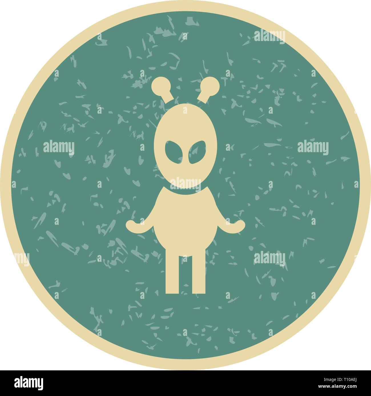 Illustration Alien Icon Stock Photo - Alamy