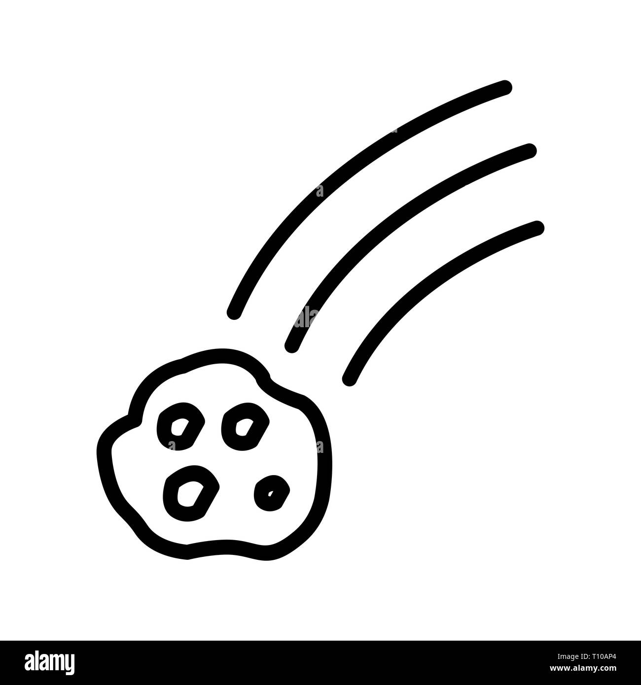 Falling meteorite icon Cut Out Stock Images & Pictures - Alamy