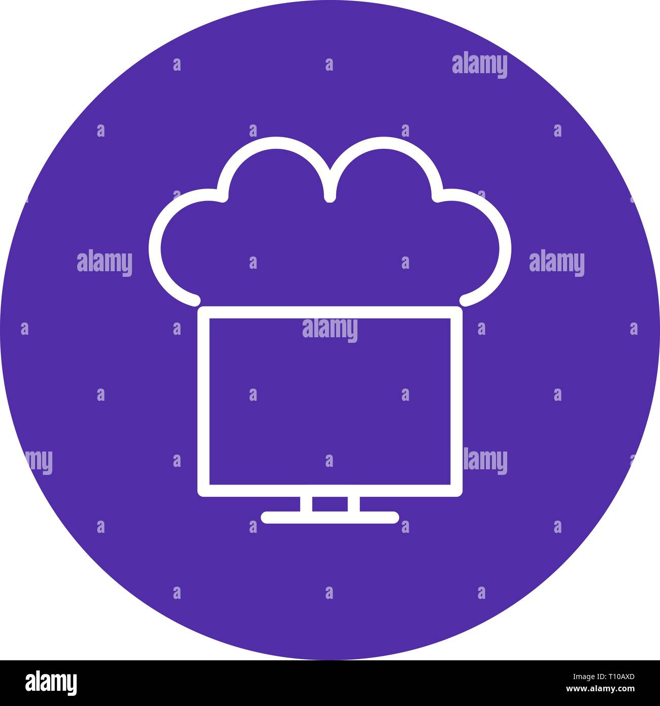 Vector Connected to Cloud Icon Stock Photo - Alamy