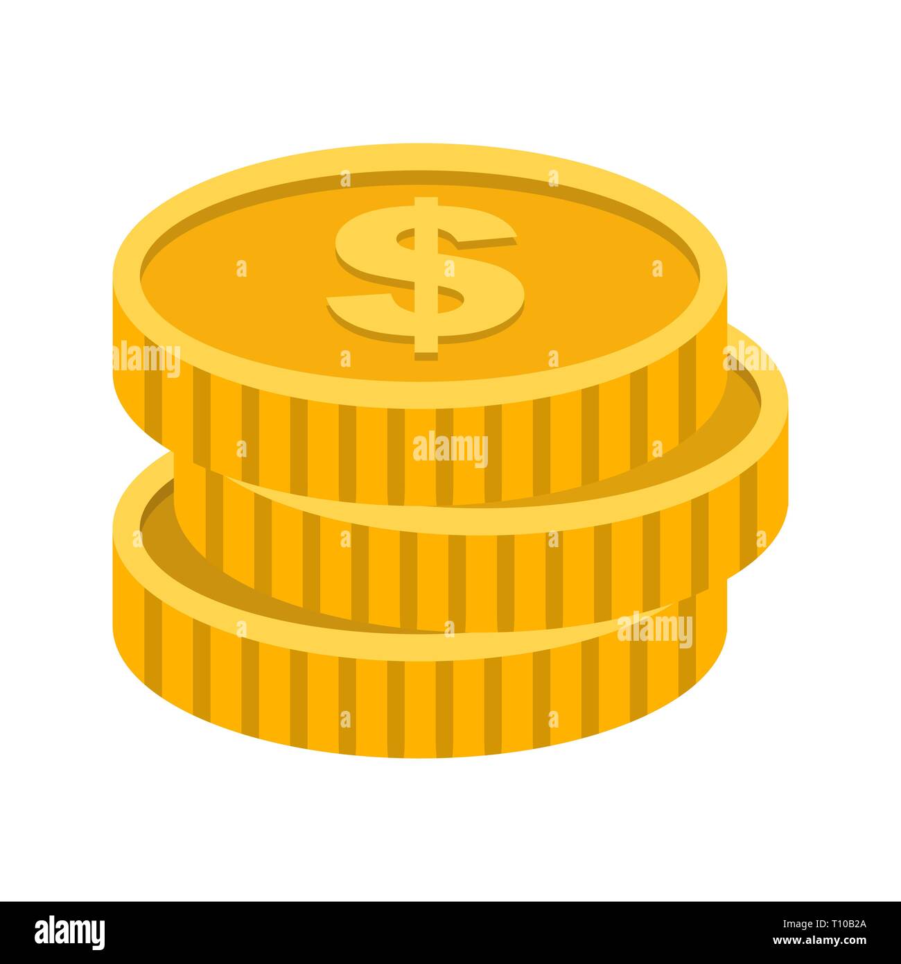 Illustration Coins Icon Stock Photo - Alamy