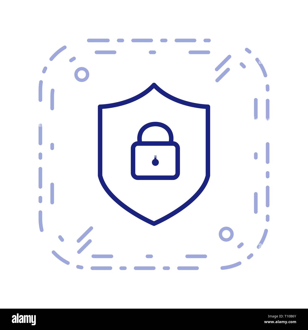 Illustration Online Protection Icon Stock Photo - Alamy