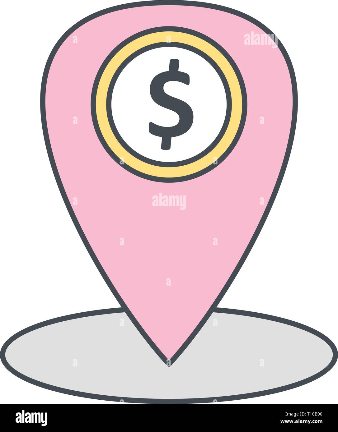 Illustration Business Location Icon Stock Photo - Alamy