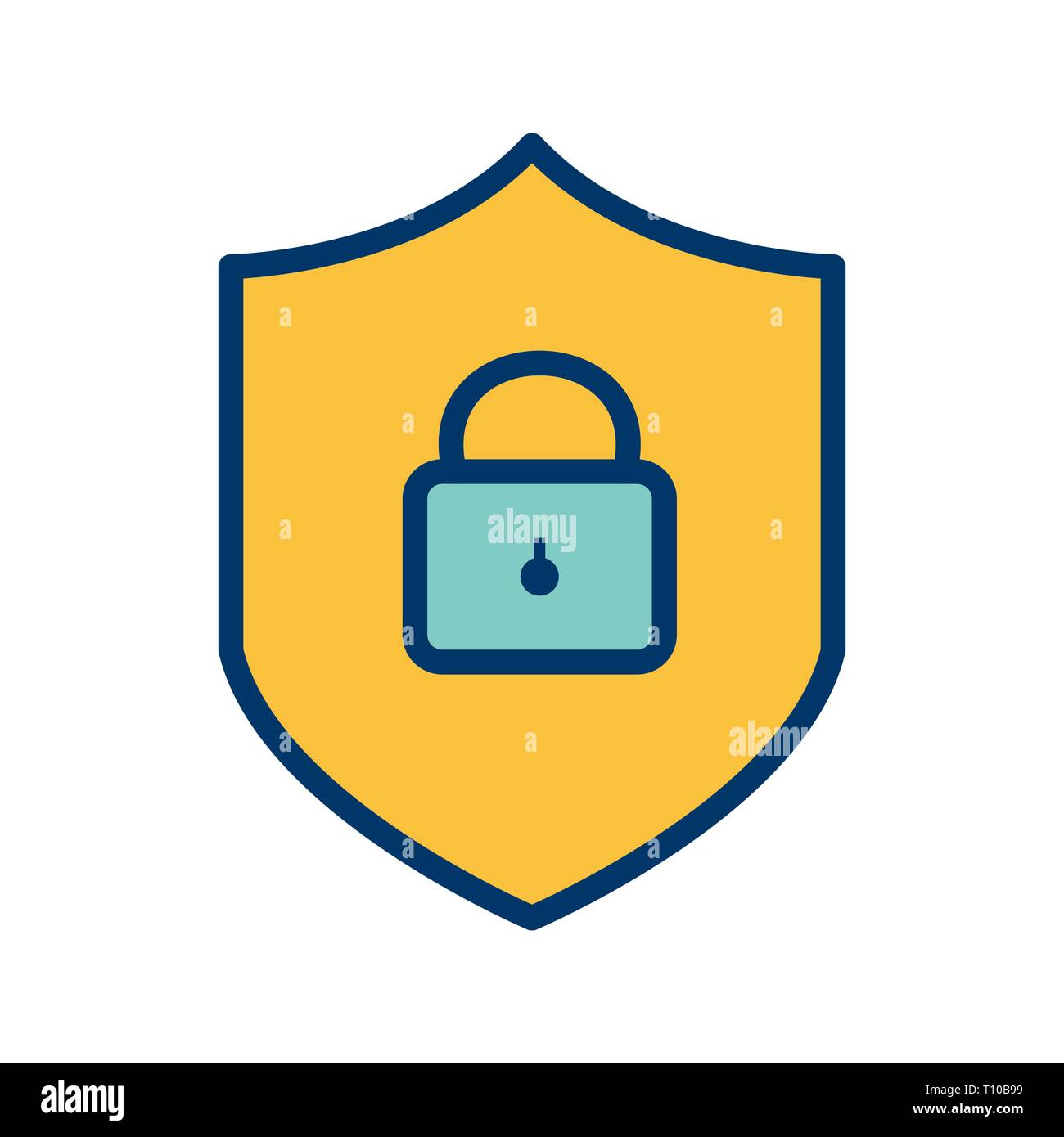 Illustration Online Protection Icon Stock Photo - Alamy