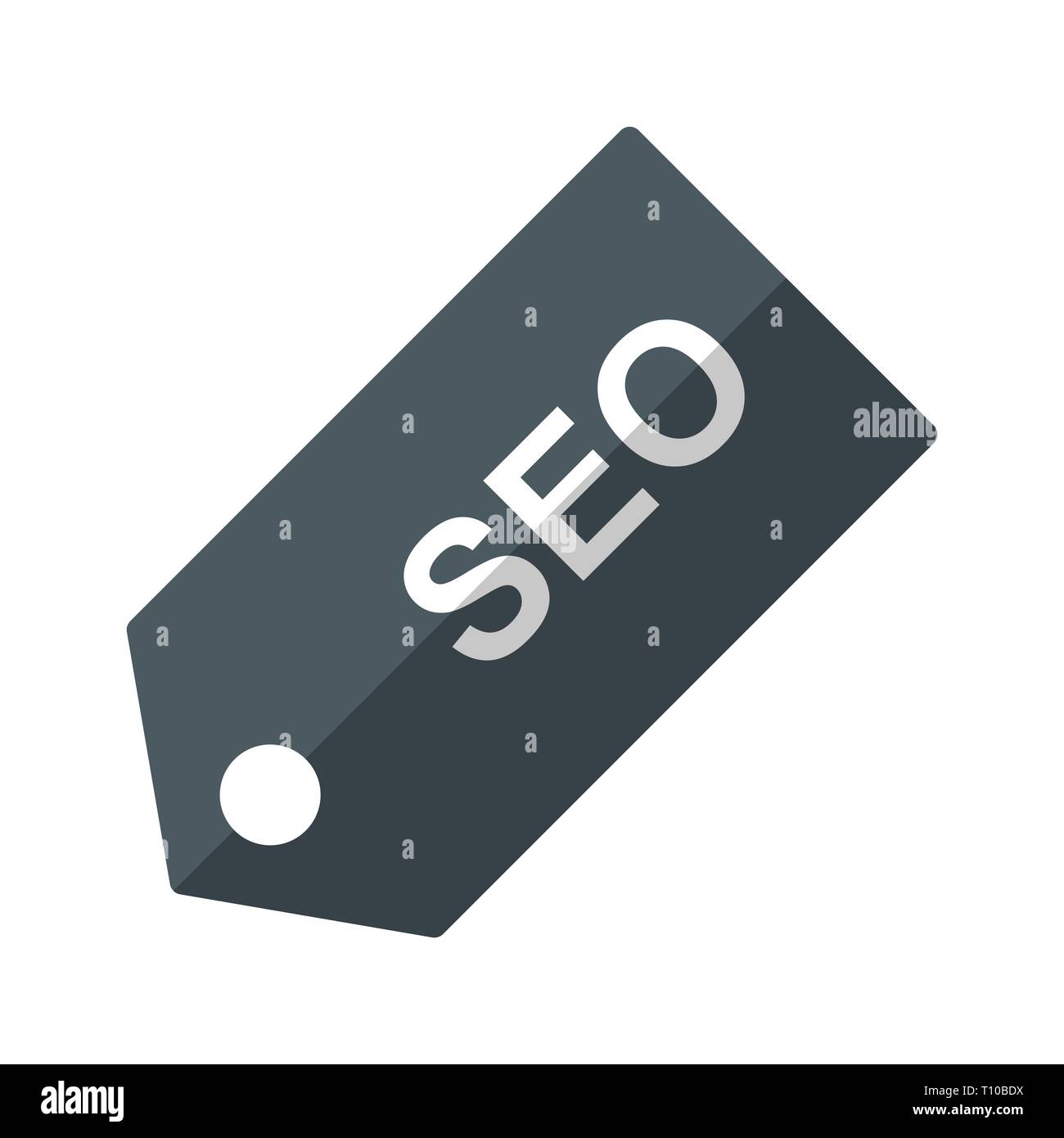 Vector SEO Tag Icon Stock Photo - Alamy