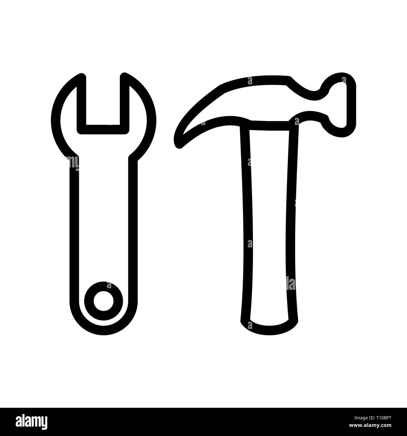 Construction tools graphic design Black and White Stock Photos & Images ...
