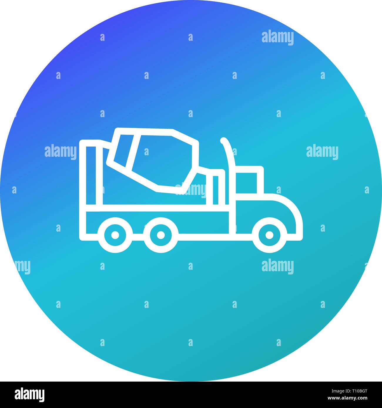 Illustration Concrete Mixer Icon Stock Photo - Alamy